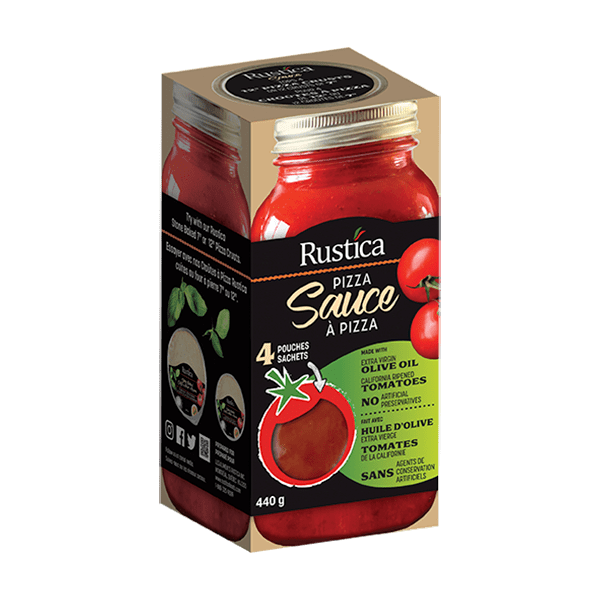 Rustica Sauce à Pizza | Les Aliments Rustica Inc. | Aliments du Québec
