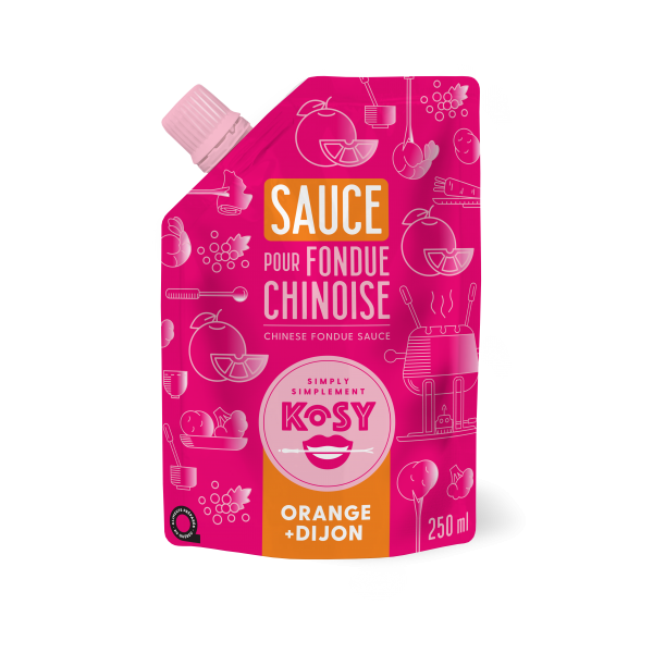 Sauce pour fondue chinoise ORANGE + DIJON | Les aliments Simplement Kosy inc. | Aliments du Québec