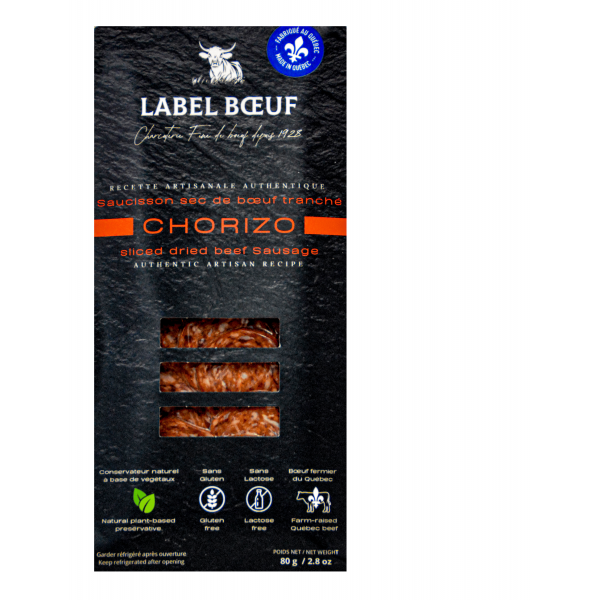 Label Boeuf Chorizo | Charcuterie Bollée | Aliments du Québec